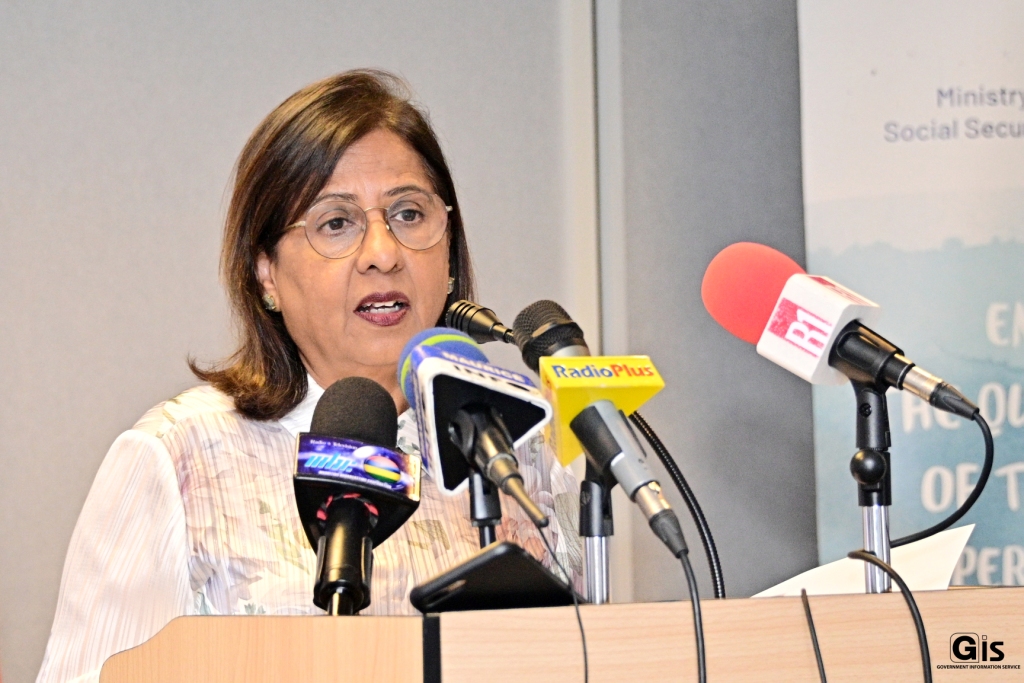 Minister Fazila Jeewa-Daureeawoo outlines the range of social benefits ...